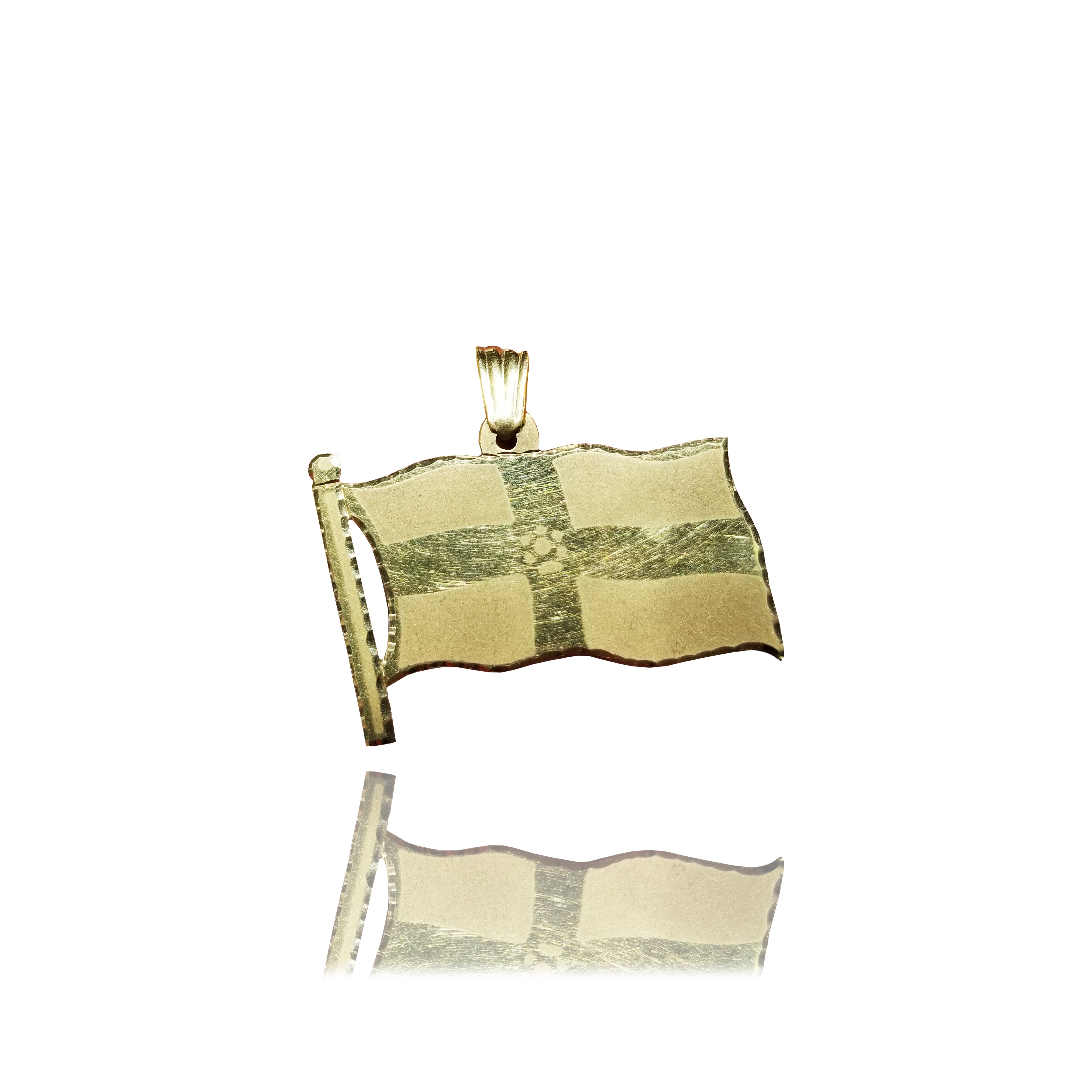 Dominican Republic Flag Yellow Gold Pendant (14K) – Lucky D