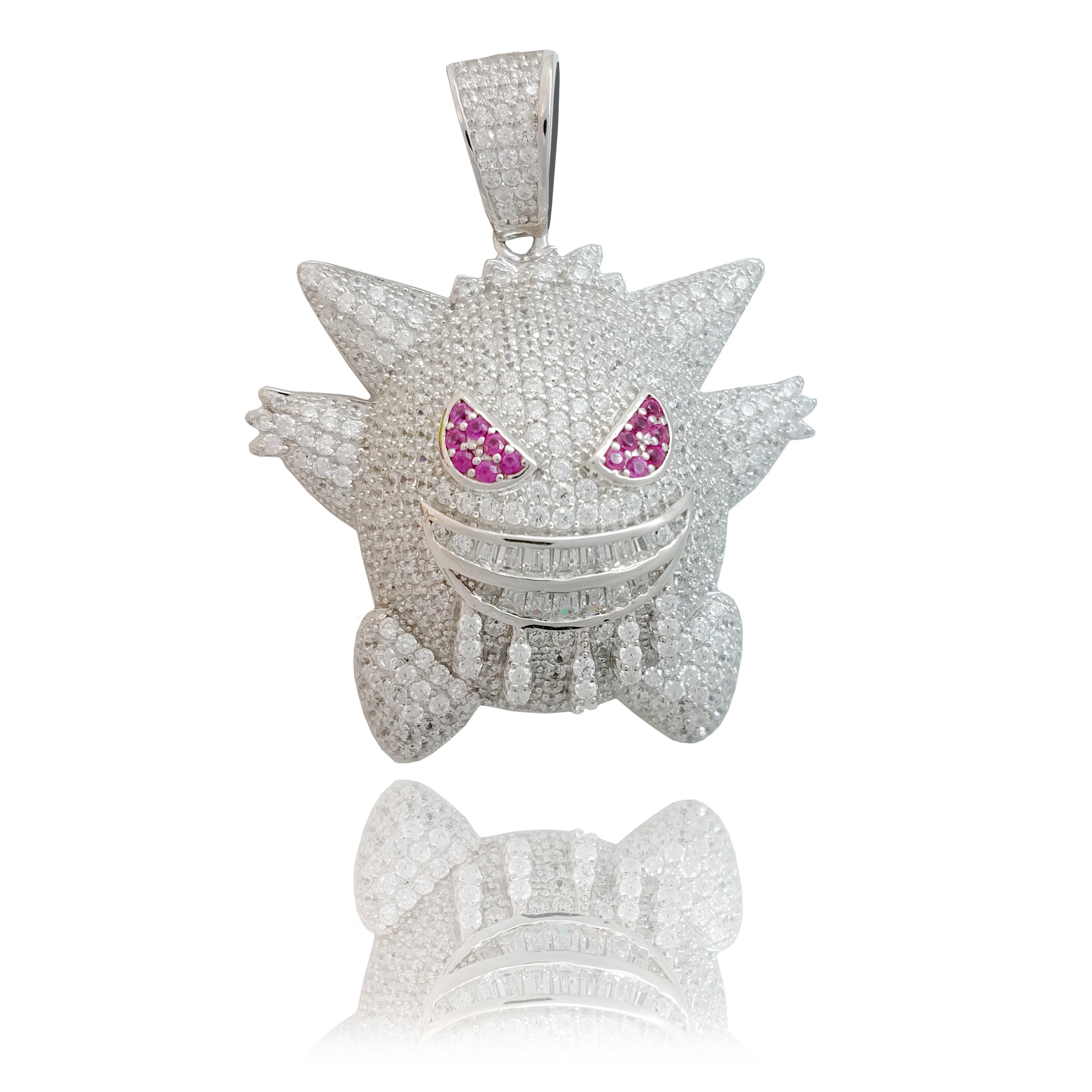 Iced-Out Gengar Pendant (Silver) – Lucky D