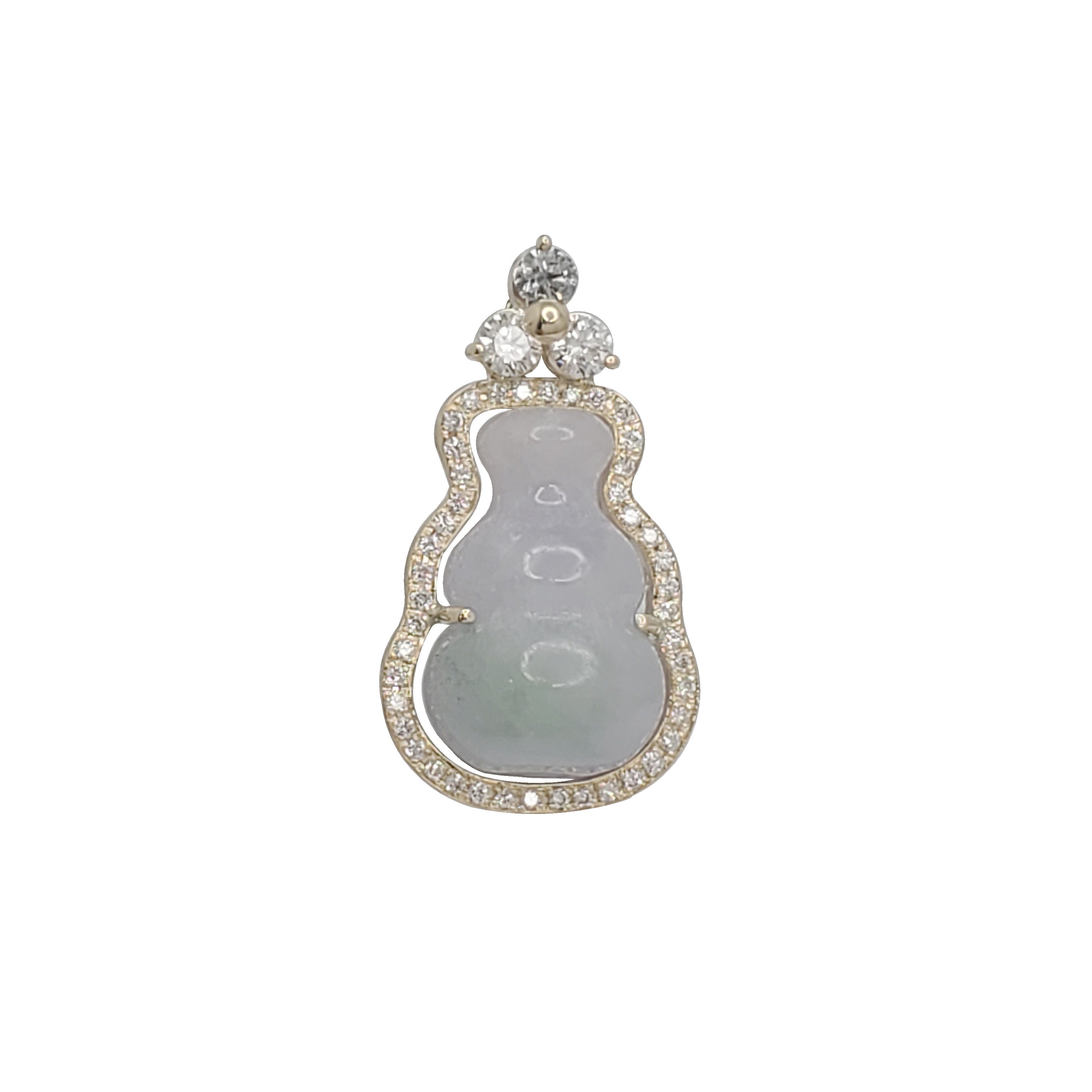 Diamond Jade Gourd Pendant (14K) – Lucky D